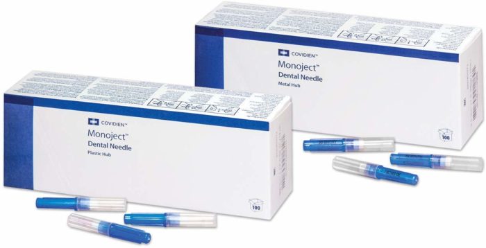 Monoject Dental Needle - 27G Long Plastic Hub - Dental Products Guy